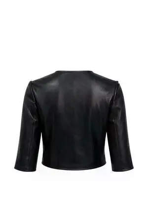 SUSAN BENDER Round-neck Leather Jacket
