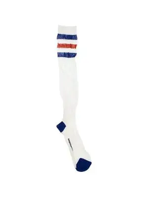 Dsquared2 Stripe-detail Logo-print Socks - White