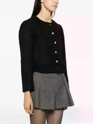 Sandro Pleated-trim Button-up Blazer