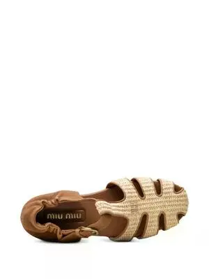 Miu Miu Woven-panel Buckle-fastening Sandals