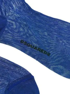 Dsquared2 Long Ribbed Socks - Blue