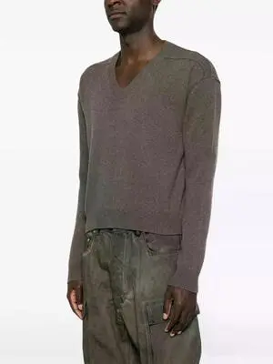 Rick Owens Knitted V-neck Sweater