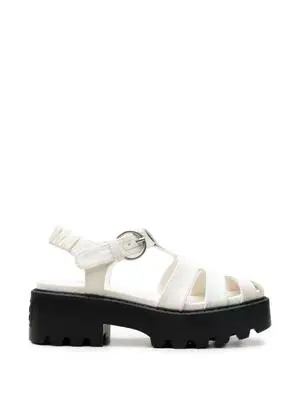 Miu Miu Buckle-fastening Lug-sole Sandals - White