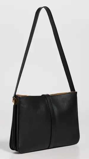 NILI LOTAN Jane Shoulder Bag In Cowhide - Black