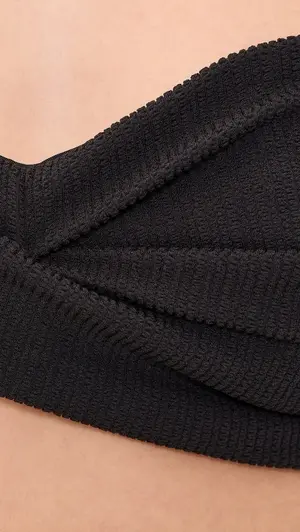 Johanna Ortiz Strapless Crinkle Bikini Top