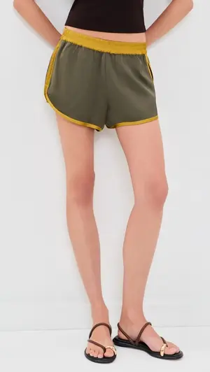 Staud Aero Satin Shorts