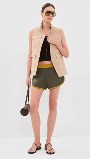 Staud Aero Satin Shorts