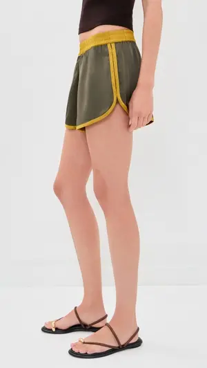 Staud Aero Satin Shorts