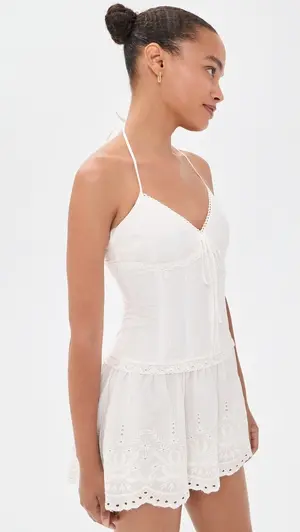 GUIZIO Marini Eyelet Mini Dress