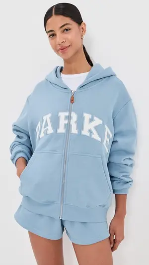 PARKE Zip-up Varsity Hoodie