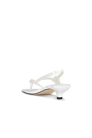 TOTEME Slingback Satin Heeled Flip Flop - Ecru
