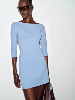 REFORMATION Marceline Knit Dress - Blue