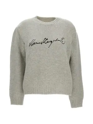 MAISON MARGIELA Wool Crewneck Sweater - Grey