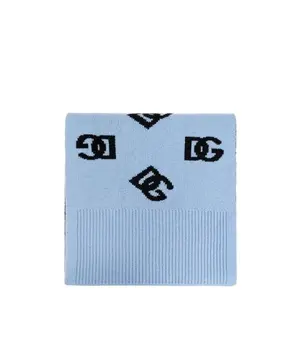 Dolce & Gabbana Dolce Gabbana Dg Logo Intarsia Knitted Scarf