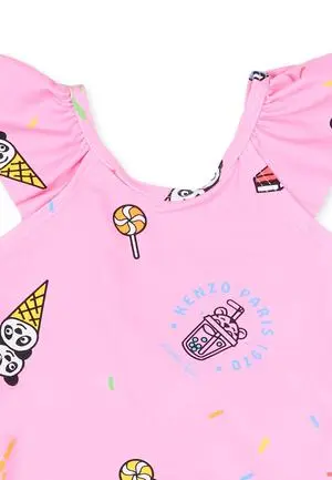 Kenzo Ruffled Graphic-print Swimsuit
