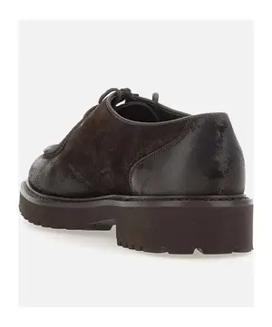 DOUCAL'S Round-toe Lace-up Loafers