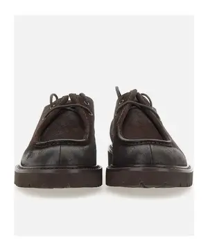 DOUCAL'S Round-toe Lace-up Loafers