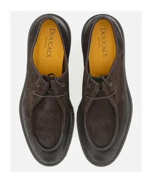 DOUCAL'S Round-toe Lace-up Loafers