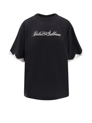 Dolce & Gabbana Logo Embroidered Crewneck T-shirt