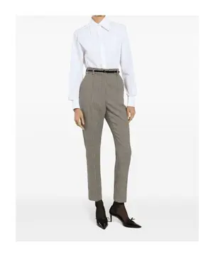 Dolce & Gabbana Houndstooth Wool Trousers
