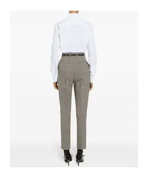 Dolce & Gabbana Houndstooth Wool Trousers