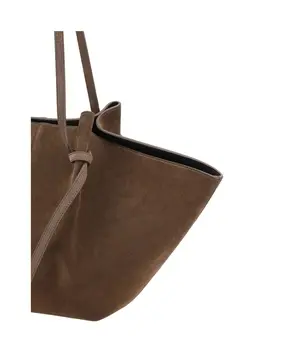 Yuzefi Large Logo Detailed Shoulder Bag - Chocolate