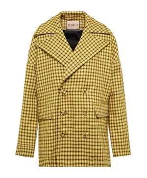 Plan C Houndstooth Wool Blazer - Green