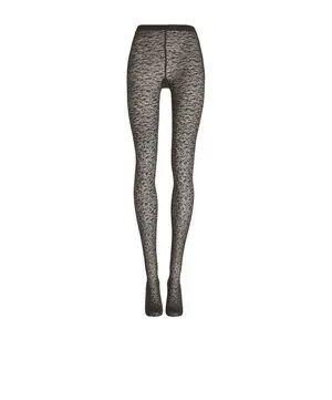 Wolford Bouquet Floral Tights - Soft Cacao