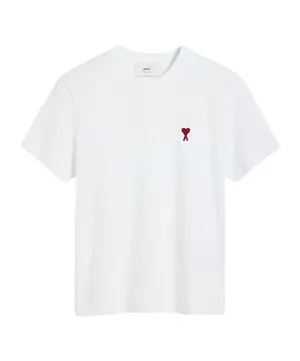 AMI Paris Round Neck Short Sleeve T-shirt - White