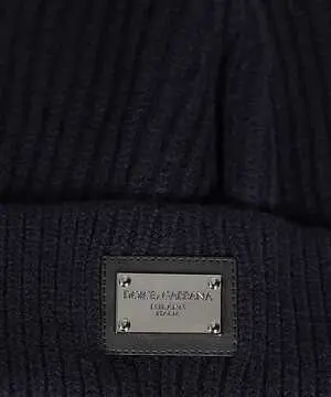 Dolce & Gabbana Dolce Gabbana Branded Tag Knitted Beanie