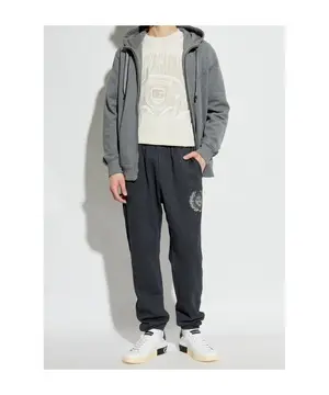 Dolce & Gabbana Dolce Gabbana Logo Plaque Zipped Drawstring Hoodie