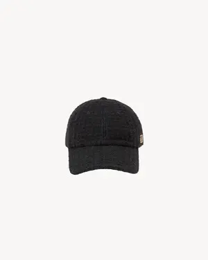 Saint Laurent Cassandre Cap In Tweed