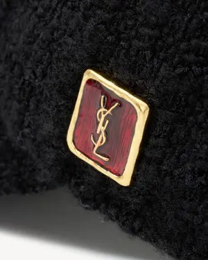 Saint Laurent Cassandre Cap In Tweed