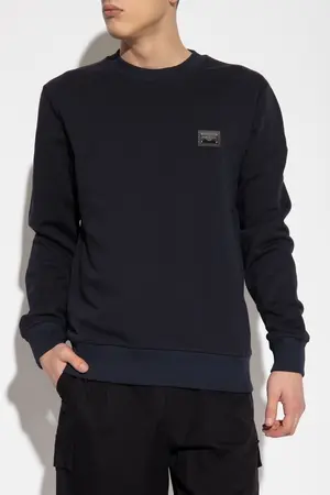 Dolce & Gabbana Dolce Gabbana Logo Plaque Crewneck Sweatshirt