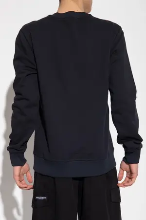 Dolce & Gabbana Dolce Gabbana Logo Plaque Crewneck Sweatshirt