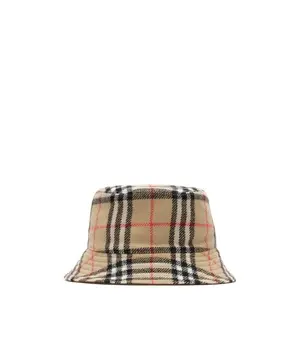 Burberry Reversible Check Wool Bucket Hat
