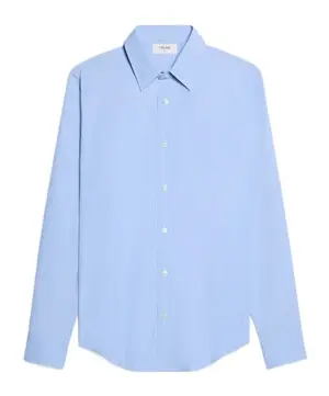 Celine Classic Shirt In Cotton Chambray - Blue