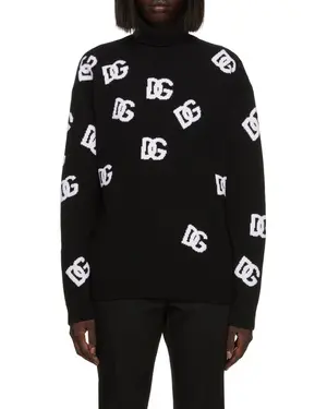 Dolce & Gabbana Dolce Gabbana Dg Intarsia High-neck Jumper