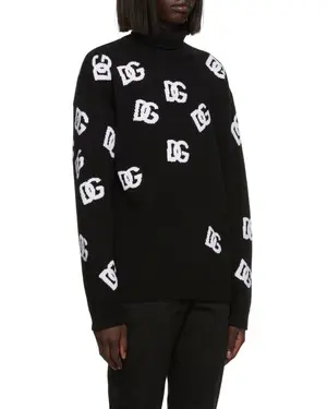 Dolce & Gabbana Dolce Gabbana Dg Intarsia High-neck Jumper