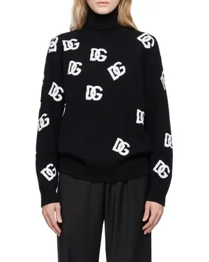 Dolce & Gabbana Dolce Gabbana Dg Intarsia High-neck Jumper