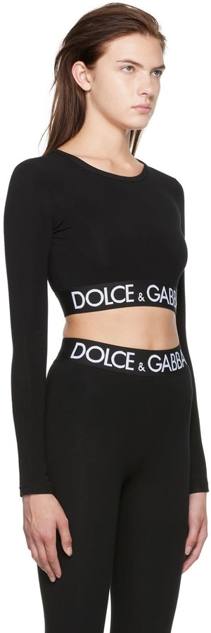 Dolce & Gabbana Cropped Logo-hem Top