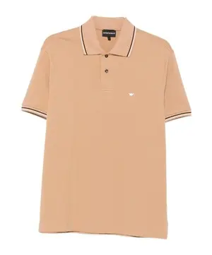 Emporio Armani Logo-embroidered Tipped Polo Shirt - No