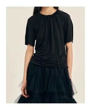 Simone Rocha Cord Neck Easy T-shirt