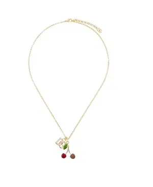 Dolce & Gabbana Logo-charm Polished Necklace - Yellow
