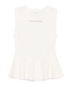 LISA YANG V-neck Sleeveless Knit Top - No