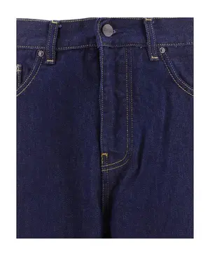 Carhartt Work In Progress Newel Logo Patch Straight-leg Jeans