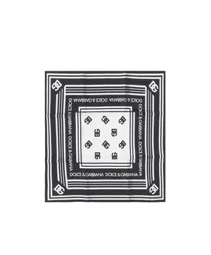 Dolce & Gabbana Dolce Gabbana Logo Printed Twill Scarf