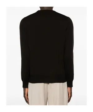 D'ANIELLO Crew Neck Ribbed Trim Sweater