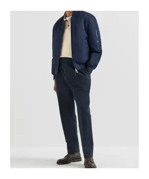 Brunello Cucinelli Cashmere Knit Polo With Suede Collar