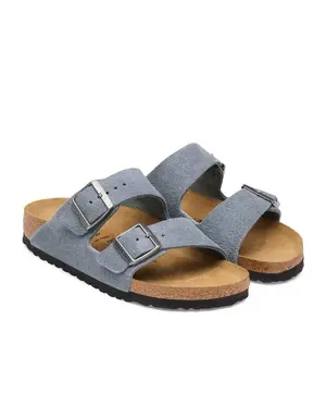 BIRKENSTOCK Arizona Two-strapped Slides - Stone Blue